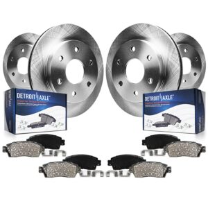 detroit axle - 4wd brake kit for 04-08 ford f-150 lincoln mark lt disc brake rotors 2004 2005 2006 2007 2008 ceramic brakes pads front and rear replacement 6-lug