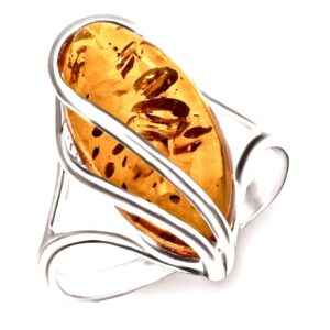 Ian and Valeri Co. Amber Collection Sterling Silver Designer Ring