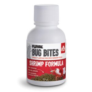 fluval bug bites fish food for shrimp, granules for small to medium sized fish, 1.06 oz., a6931, brown