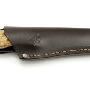 Puma IP Ondular IV Olive Wood Spanish Made Hunting Knife with Leather Sheath