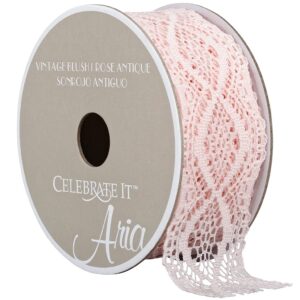 celebrate it- 1.5" lace blush ribbon aria vintage