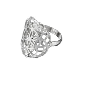 Dabble Seed of Life Ring Sterling Silver 925 Sacred Geometry Flower of Life Yoga Jewelry (6)