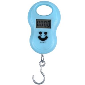 meichoon scale for luggage weight electronic scale protable, steelyard 110lb / 50kg for home farm factory hunting outdoor with tare function c41 blue