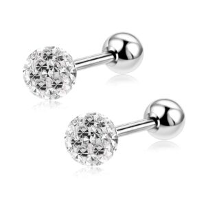 20g stud earrings set for women girls sensitive ears with screw on backs tragus cartilage jewelry zhiyaor