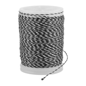 Asixx String Serving Thread, 3 Colors 120m Durable Nylon String Serving Thread for Bowstring Archery Supplies,Perform Well for Installing Cat Whiskers and Tying Peep Sites(Black+White)