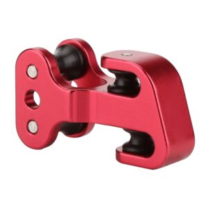 archery cable slide, 3 colors aluminium alloy archery compound bow cable slide string splitter roller glide (red)