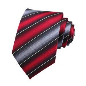 men's deep red grey black party ties elegant formal prom ball neckties for youth