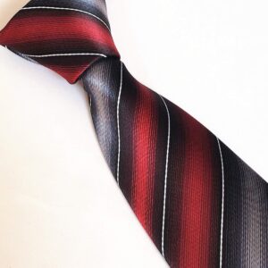 Men's Deep Red Grey Black Party Ties Elegant Formal Prom Ball Neckties for Youth