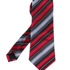 Men's Deep Red Grey Black Party Ties Elegant Formal Prom Ball Neckties for Youth