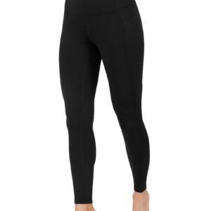 90 Degree by Reflex Power Flex Yoga Pants - High Waist Squat Proof Ankle Leggings with Pockets for Women - Black - Large