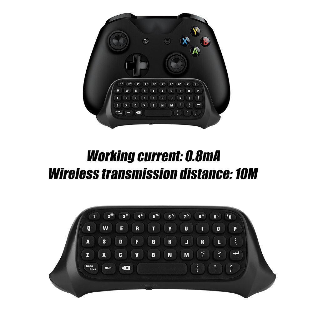 Mini Keyboard for Xbox One, 2.4G Receiver Chatpad Message Game Controller Keyboard for Xbox One, Black