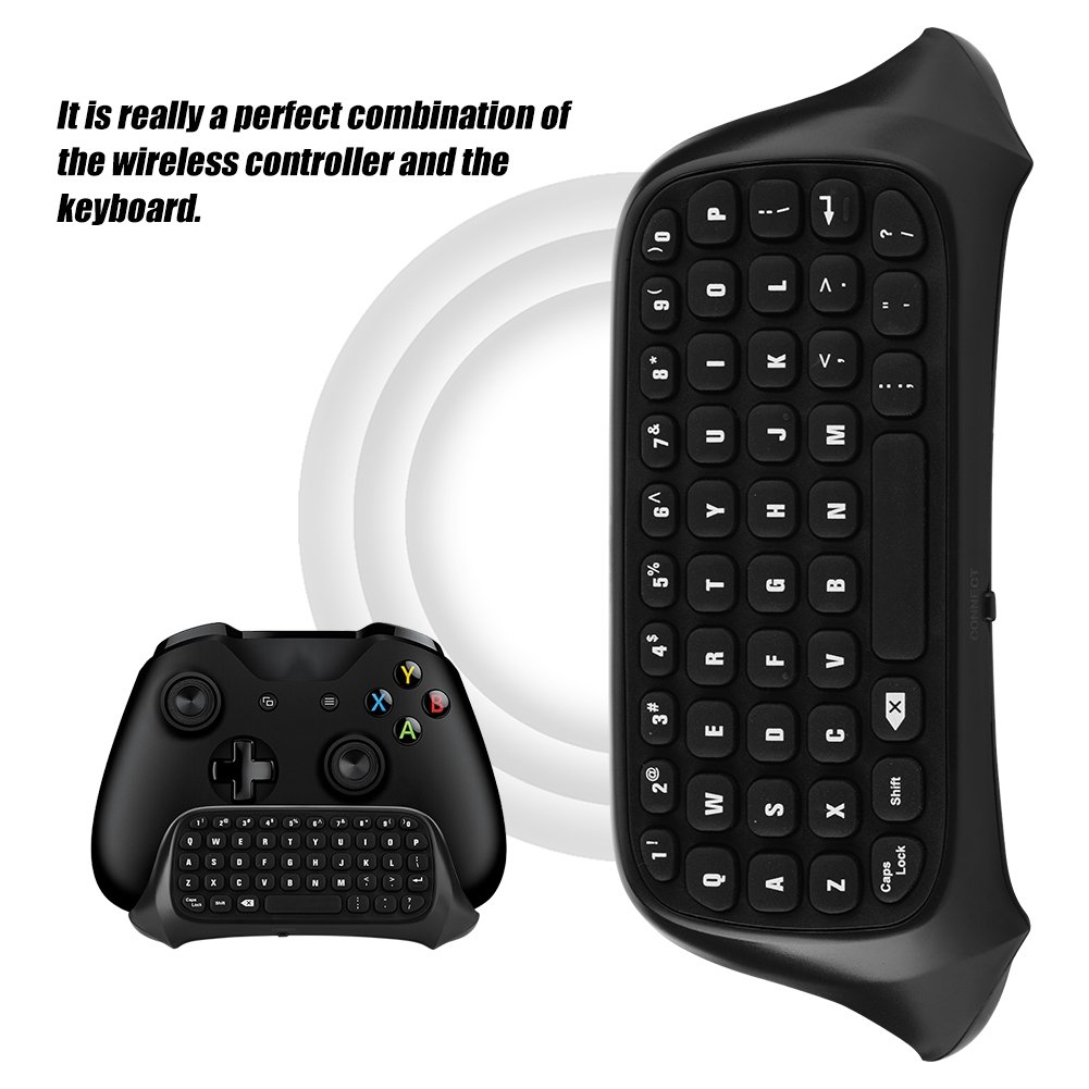 Mini Keyboard for Xbox One, 2.4G Receiver Chatpad Message Game Controller Keyboard for Xbox One, Black