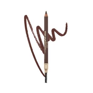 milani stay put brow pomade pencil - dark brown (0.03 ounce) vegan, cruelty-free eyebrow pencil to fill, shape & define brows