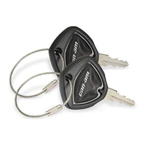 Big Bike Parts Show Chrome 41-182BK Black Can-Am Spyder Key Covers Key Chain,2 Pack