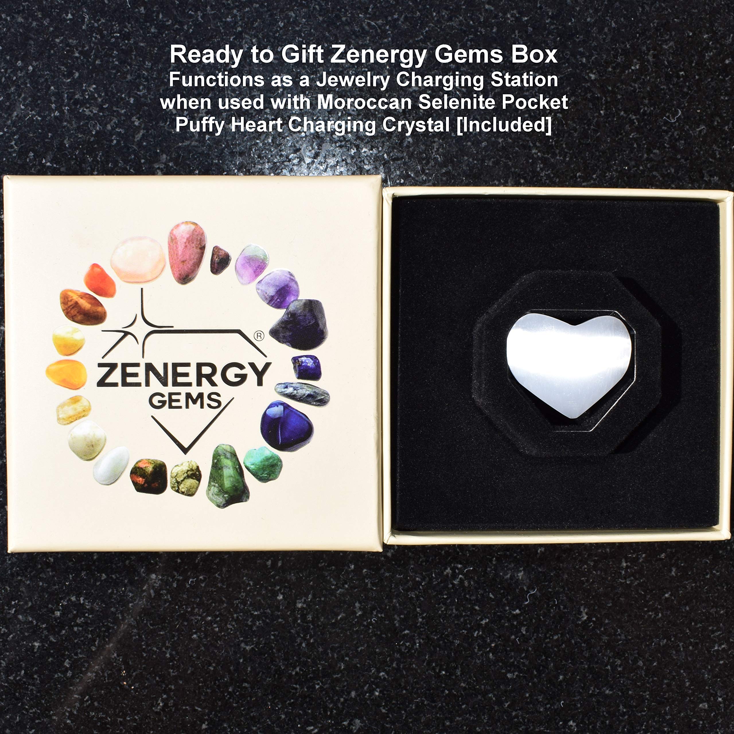 Zenergy Gems Charged Premium 6.5" Natural Pietersite Crystal 12mm Bead Bracelet + Selenite Charging Heart Included