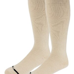 Dr. Shams Merino Wool Compression Knee High Socks Ideal for, Hiking , Travel-Sports-Nurses-Reduces Swelling (Beige, Large/X-Large)