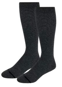 dr. shams merino wool compression knee high socks ideal for, hiking , travel-sports-nurses-reduces swelling (charcoal, large/x-large)