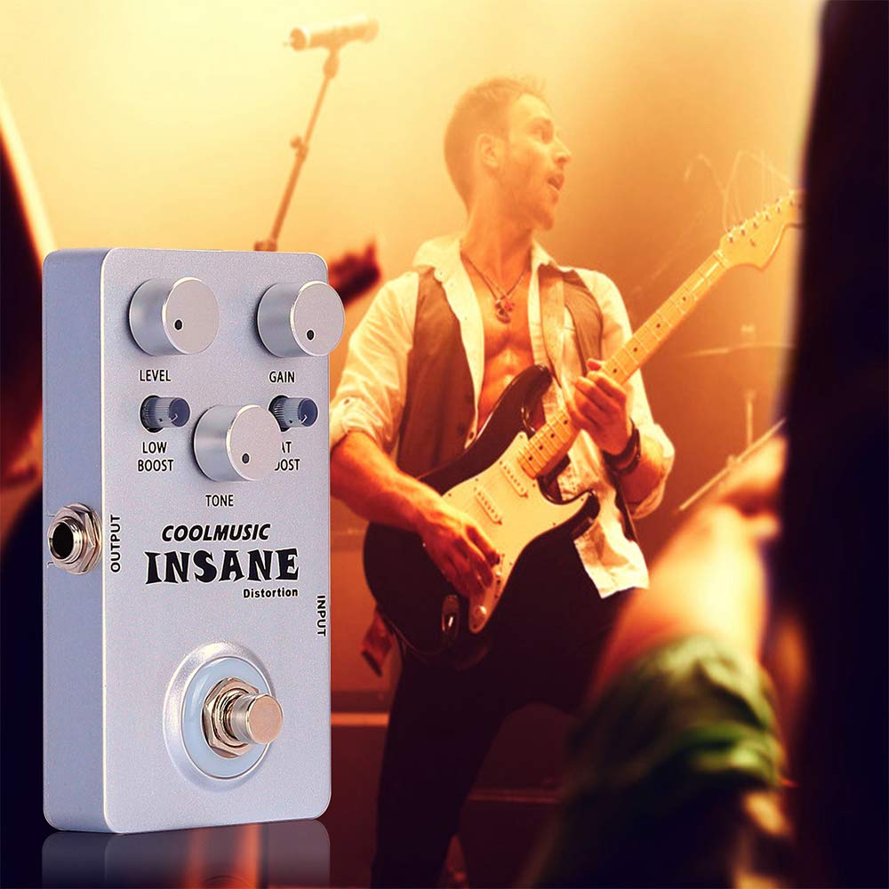 COOLMUSIC C-DI01 Insane Distortion Guitar Bass Distortion Pedal