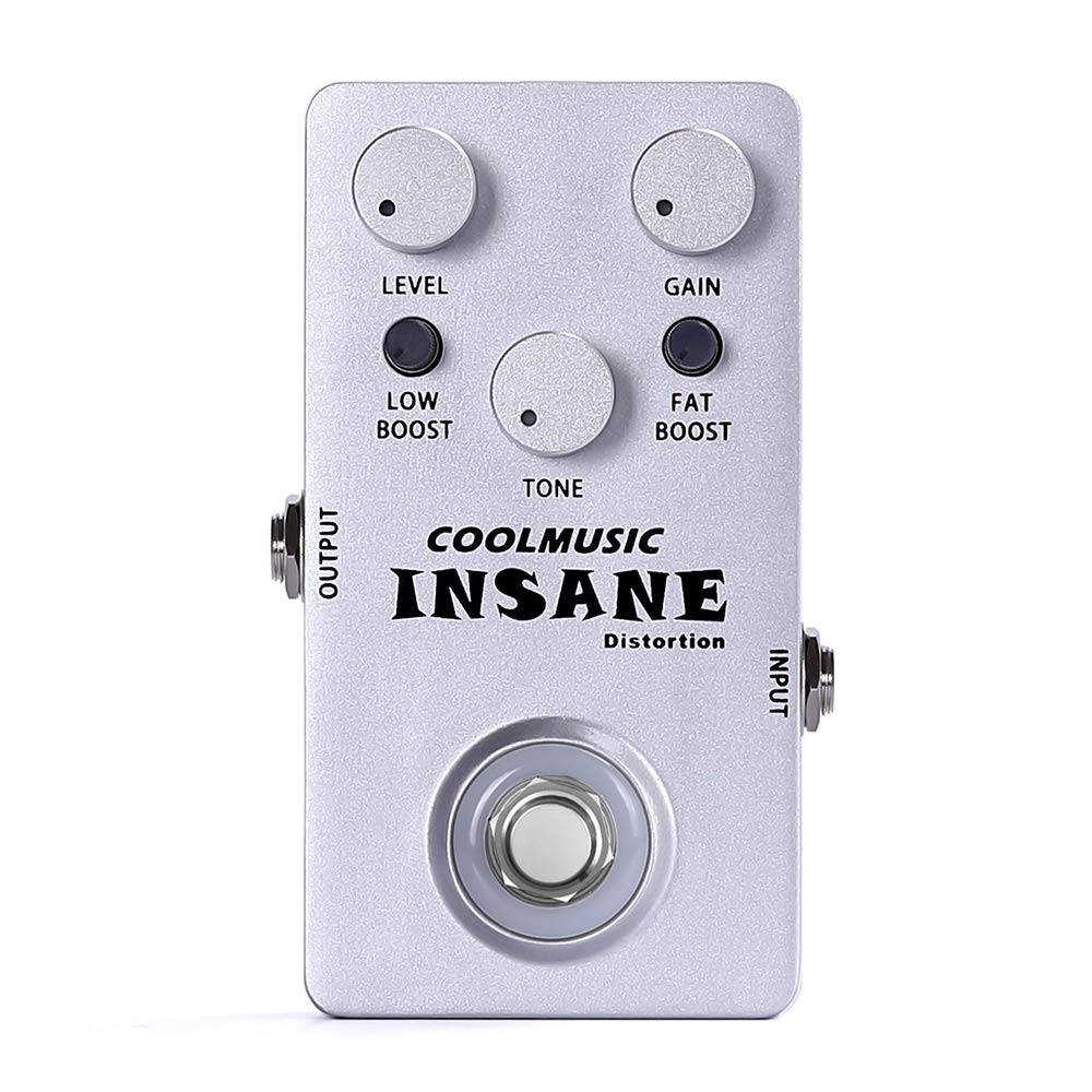 COOLMUSIC C-DI01 Insane Distortion Guitar Bass Distortion Pedal