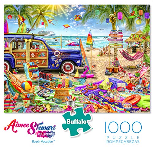 Buffalo Games - Aimee Stewart - Beach Vacation - 1000 Piece Jigsaw Puzzle