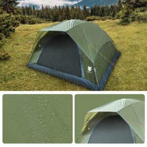 Night Cat Camping Tents 1 2 3 4 Persons with Unique Rainfly Backpacking Tent Easy Clip Setup Double Layers 2 Doors Waterproof Lightweight,3-4 Persons