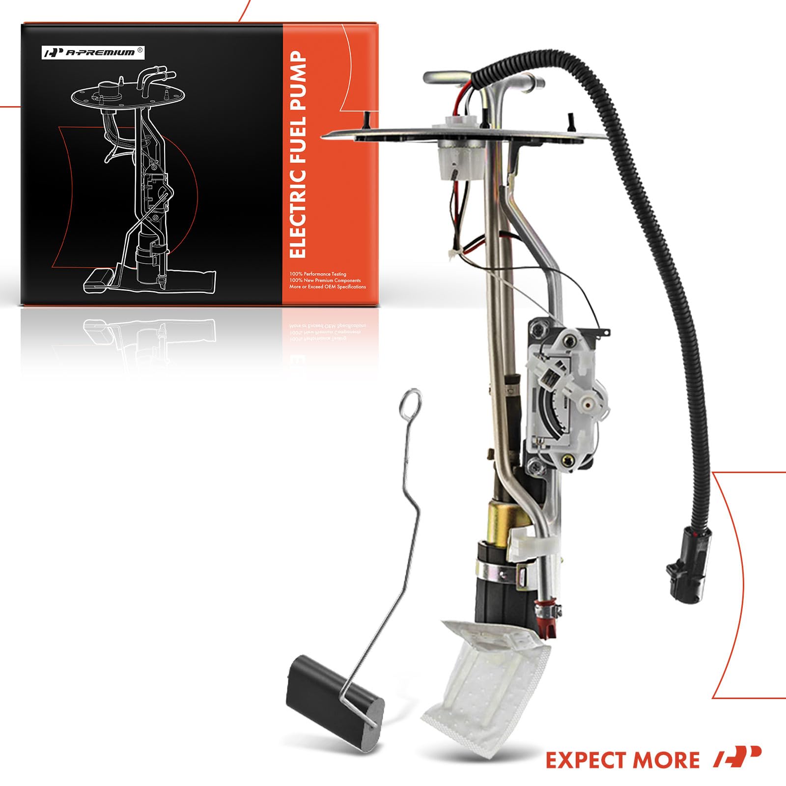 A-Premium Electric Fuel Pump Assembly with Sending Unit Compatible with Ford F50, F-250, 1997 1998, 4.2L 4.6L 5.4L, 139" 157" Wheelbase, Replace# F65Z9A407AB