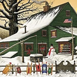 Buffalo Games - Charles Wysocki - Cocoa Break at The Copperfields - 500 Piece Jigsaw Puzzle Multi, 21.25"L X 15"W