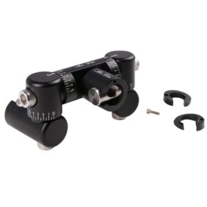 kingwolfox Bow Stabilizer Double Adjustable V-Bar Mount Quick Disconnect for Compound Bow (Black-Double)