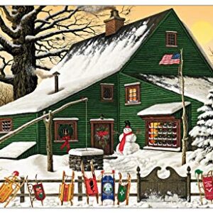 Buffalo Games - Charles Wysocki - Cocoa Break at The Copperfields - 500 Piece Jigsaw Puzzle Multi, 21.25"L X 15"W