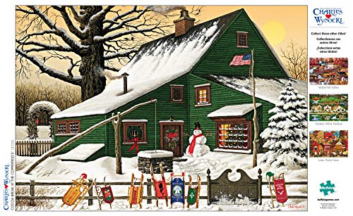 Buffalo Games - Charles Wysocki - Cocoa Break at The Copperfields - 500 Piece Jigsaw Puzzle Multi, 21.25"L X 15"W