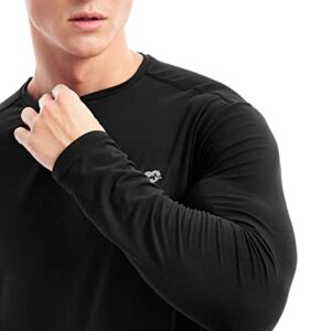 Base Layer Men Long Sleeve Shirt(Black,L)