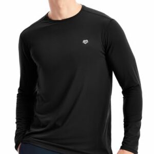 Base Layer Men Long Sleeve Shirt(Black,L)