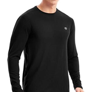 Base Layer Men Long Sleeve Shirt(Black,L)