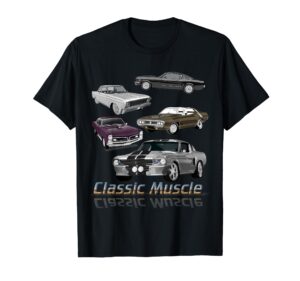 classic american muscle cars vintage gift t-shirt