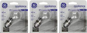 ge 15206, 40-watt, appliance, medium base, a15 bulb shape, 3-pk, 120-volt, 1 count (pack of 3), clear