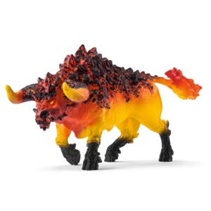 schleich eldrador, eldrador creatures, action figures for boys and girls 7-12 years old, fire bull