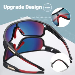 Bevi Polarized Sports Sunglasses TR90 Unbreakable Frame for Men Women Running Cycling Baseball 2518C2