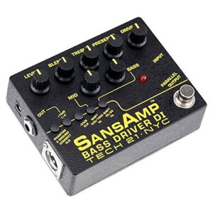 Tech 21 SansAmp Bass Driver DI V2 Bundle with 2 Patch Cables and Clip-On Tuner