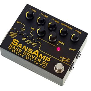 Tech 21 SansAmp Bass Driver DI V2 Bundle with 2 Patch Cables and Clip-On Tuner