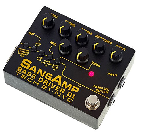 Tech 21 SansAmp Bass Driver DI V2 Bundle with 2 Patch Cables and Clip-On Tuner