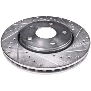 Detroit Axle - Front Drilled & Slotted Brake Rotors Replacement for 1994-2004 Ford Mustang Base/GT - 2pc Set