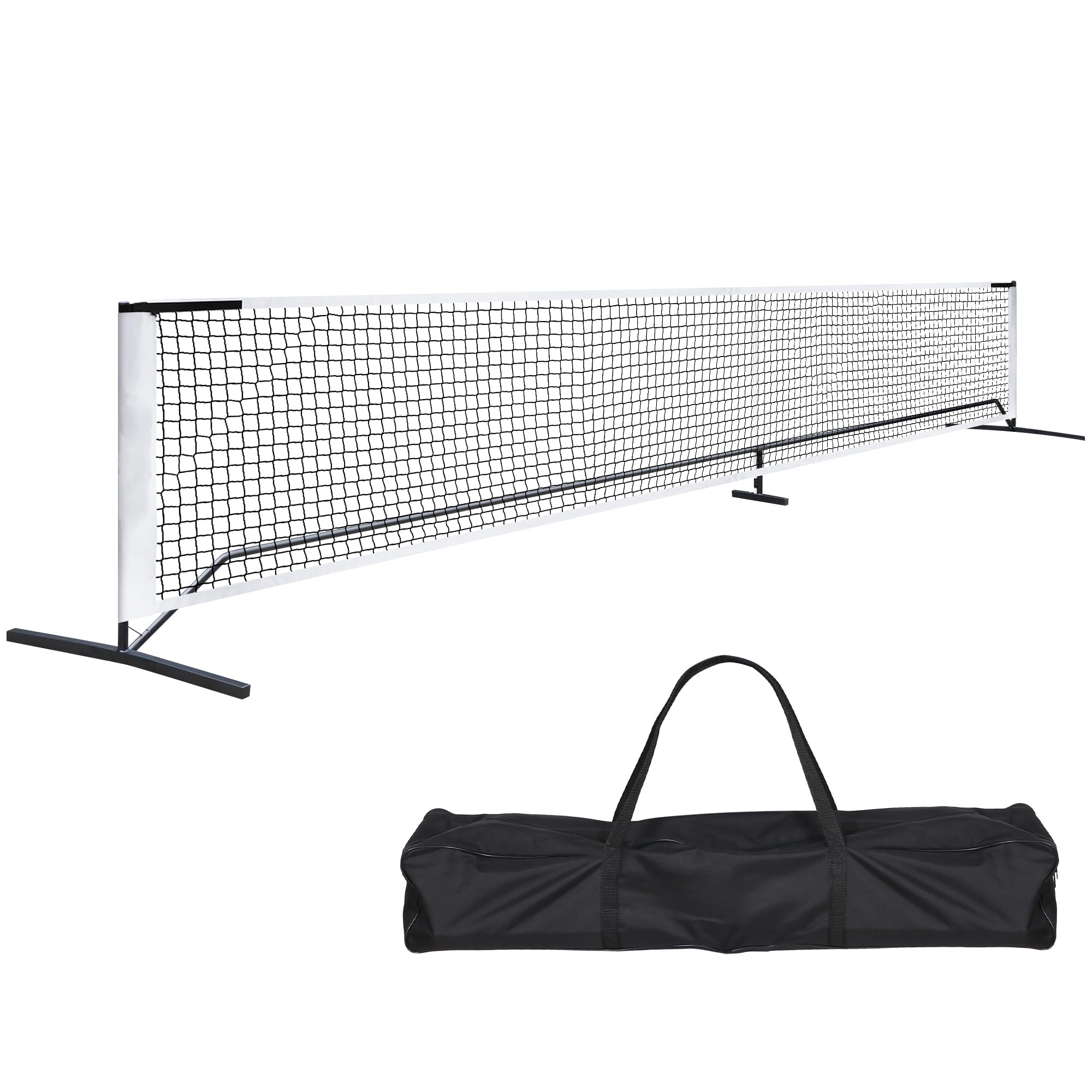 JupiterForce Pickball Net for Driveway, Portable Pickleball Net System Set with Stable Metal Frame and Regulation Size Net for Outdoor Indoor Game, with Carrying Bag