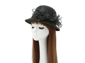 chenxi store women's wool felt flowers church bowler hats