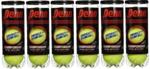 penn high altitude tennis balls championship – 6 pack 18 balls yellow - usta & itf approved - official ball of the united states tennis association leagues - natural rubber for consistent play