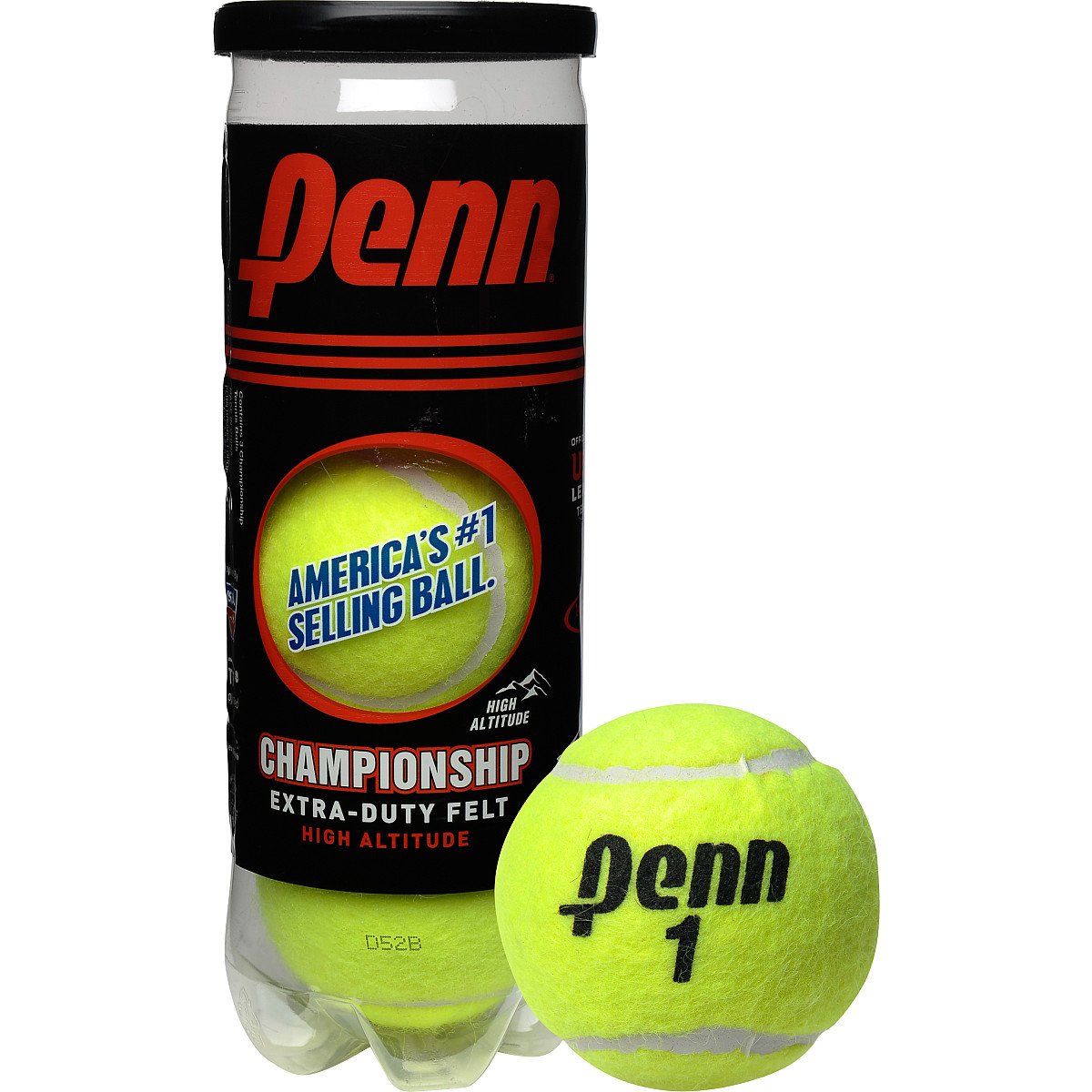 Penn High Altitude Tennis Balls Championship – 6 Pack 18 Balls Yellow - USTA & ITF Approved - Official Ball of The United States Tennis Association Leagues - Natural Rubber for consistent Play