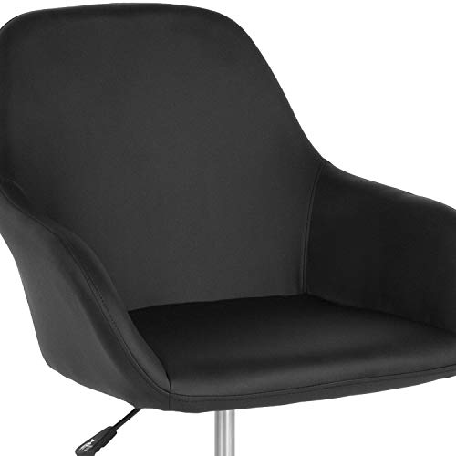 Flash Furniture Cortana Home and Office Mid-Back Chair in Black LeatherSoft