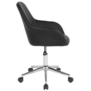 Flash Furniture Cortana Home and Office Mid-Back Chair in Black LeatherSoft