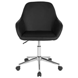 Flash Furniture Cortana Home and Office Mid-Back Chair in Black LeatherSoft