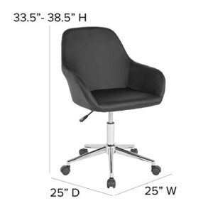 Flash Furniture Cortana Home and Office Mid-Back Chair in Black LeatherSoft