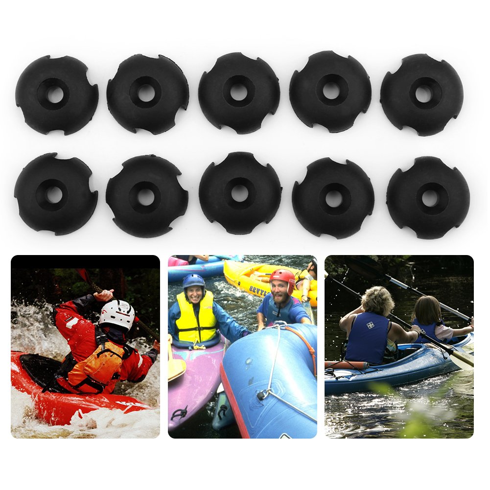 TOPINCN Deck Line Guide Kayak Line Guide Nylon Large Round Outfitting for Kayak 10pcs